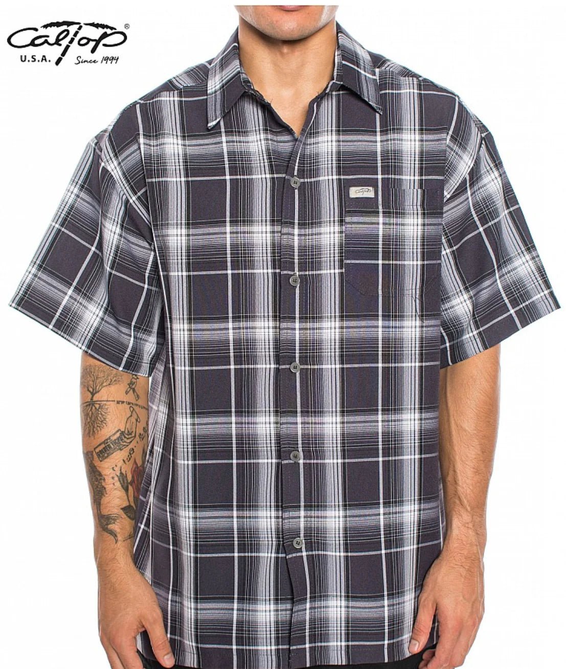 Caltop Plaid Short Sleeve Button Up – TheOGshop.com